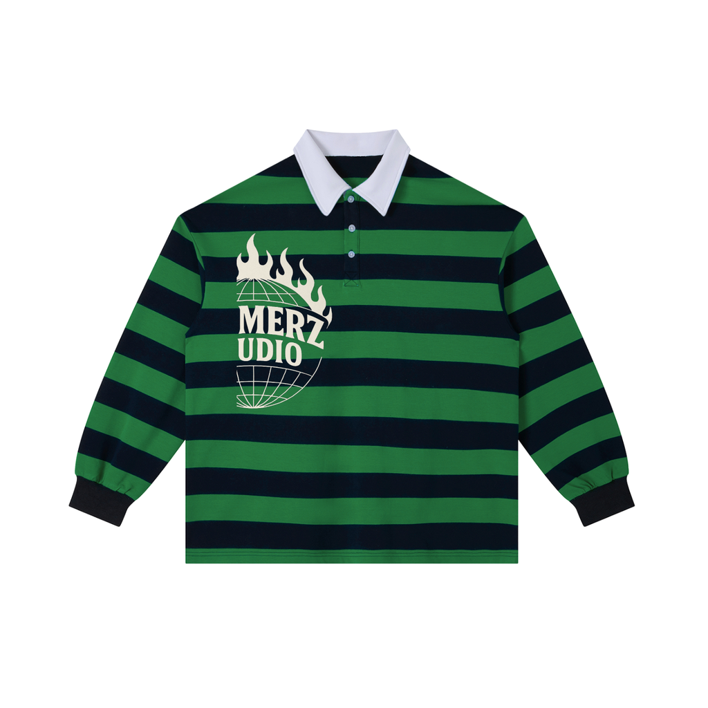 Color Block Stripe Polo Shirt – flamerz studio